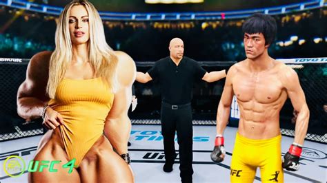 PS5 Bruce Lee Vs Muscular Queen EA Sport UFC 4 YouTube