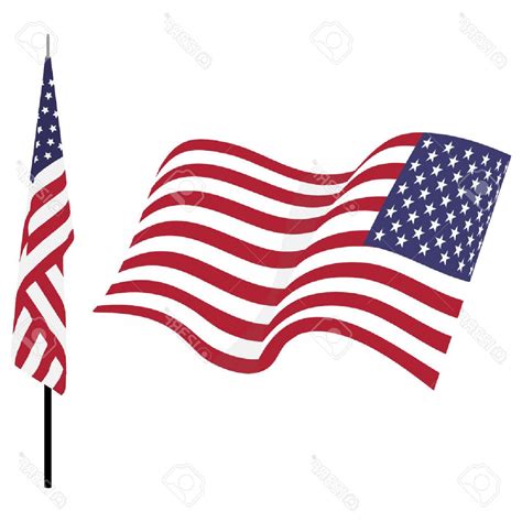 Waving American Flag Vector At Vectorified Collection Of Waving