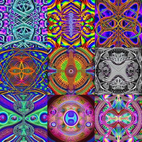 A Intricate Ornate Psychedelic Image Of A Dna Double Stable Diffusion