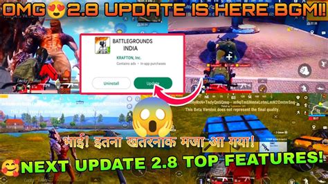 OMG 2 8 UPDATE TOP FEATURES HEREBGMI NEXT UPDATE NEW THEME MODE PUBG