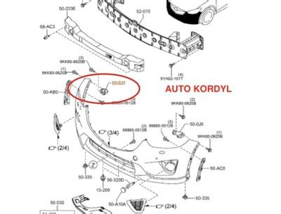 Wspornik ślizg zderzak prawy Mazda CX 5 KB8B50C12B KB8B 50 C12B za 68