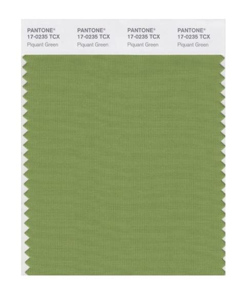 Pantone 17 0235 TCX Swatch Card Piquant Green Design Info