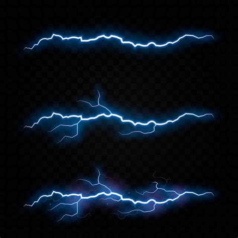Premium Vector Lightning Thunder Storm Electric Vector Bolt Png
