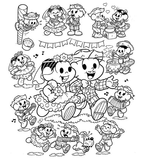 Para Colorir Festa Junina A Turma Da M Nica Desenhos Para Colorir
