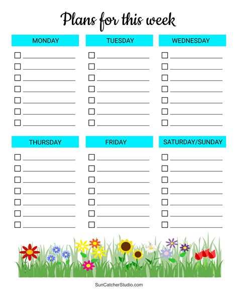 Free Printable Weekly Planner Templates Pdf Diy Projects Patterns