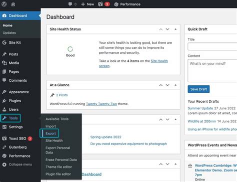 a complete guide to exporting and importing your wordpress website