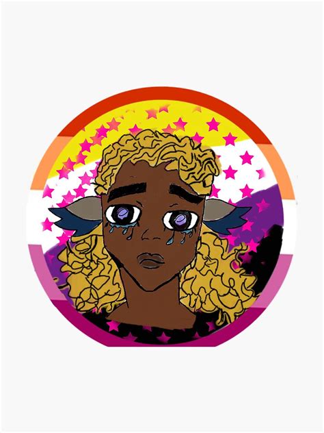 Crying Vee Toh Lesbian Non Binary Sticker Sticker For Sale By