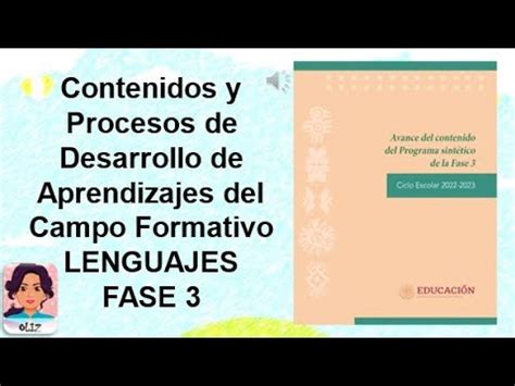 Contenidos Y Procesos De Desarrollo De Aprendizajes Del Campo Formativo