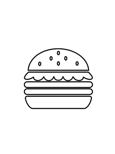 Coloriage Hamburger Facile télécharger et imprimer gratuit sur