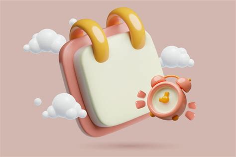 Premium Vector Calendar And Alarm Clock D Render Background Design