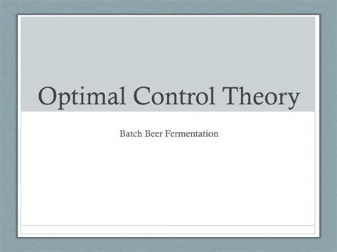 ppt optimal control theory powerpoint presentation free download id 5765374