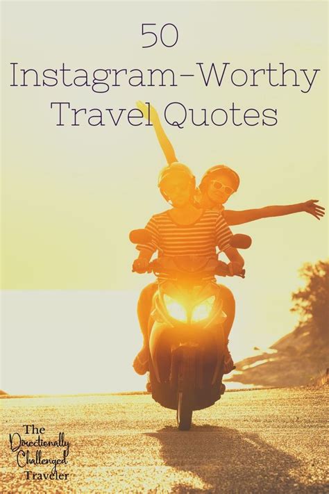 Two People On A Motorcycle With The Text 50 Instagramm Worthy Travel
