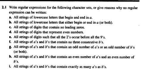 solved 2 write regular expressions for the following
