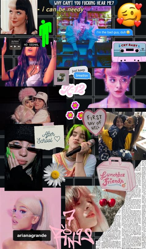 Wallpaper Ariana Grande Billie Eilish And Melanie Martinez Melanie
