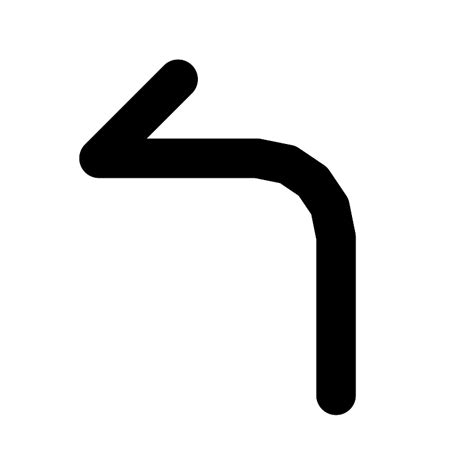 Arrow Turn Left Vector SVG Icon SVG Repo