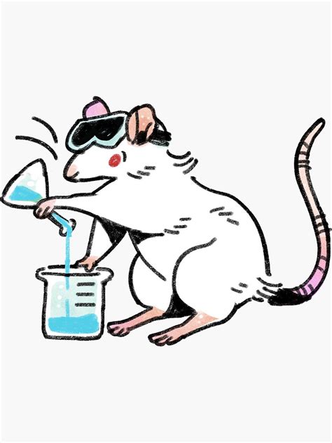 Lab Rat Sticker For Sale By Thebeanbaguette Redbubble