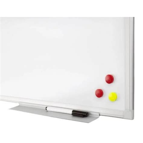 Tableau Blanc Magnétique 120x90cm Effaçable à Sec avec Cadre Slim en