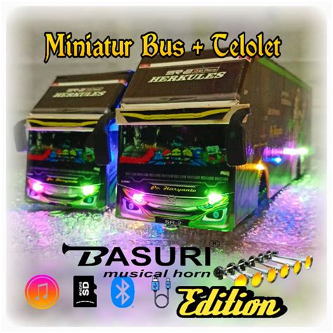 Jual Miniatur Bus Akap Telolet Basuri Full Lampu Shopee Indonesia