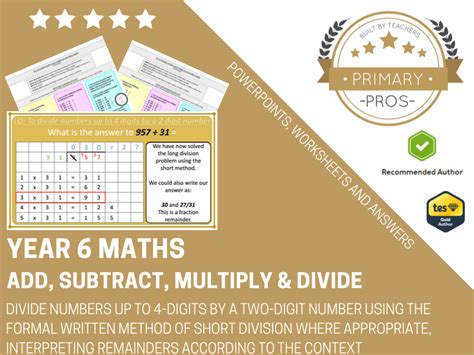 divide numbers up to 4 digits by a two digit number using the formal written method of short
