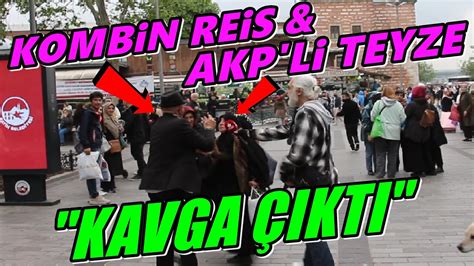 TÜKÜRDÜ KAÇTI Kombin Reis Akp li Teyze KAVGA Sokak Röportajı 4K