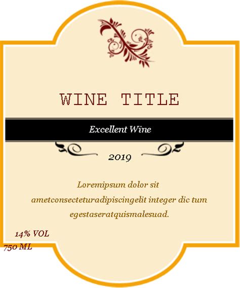 38 Free Wine Bottle Label Template Microsoft Word