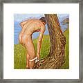Original Oil Painting Man Body Art Male Nude Painting By Hongtao
