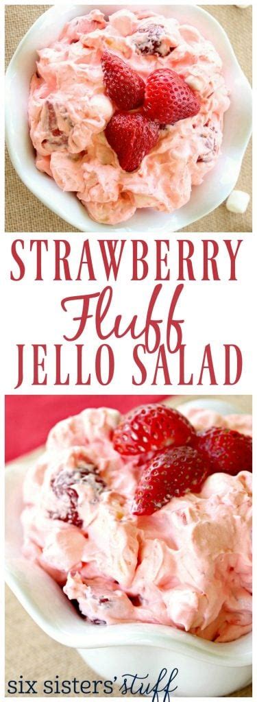 Strawberry Jello Fluff Salad Six Sisters Stuff