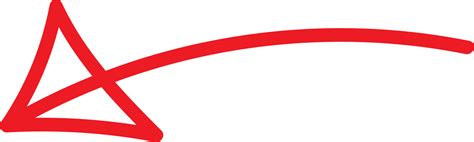 Flecha roja delgada que apunta hacia la izquierda ilustración vector