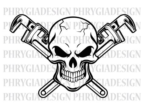 Skull Mechanic Svg Png Skull Svg Wrenches Svg Mechanic Etsy