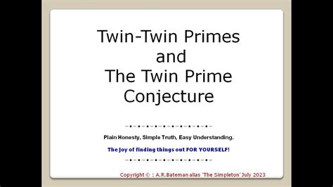 twin twin primes and the twin prime conjecture youtube