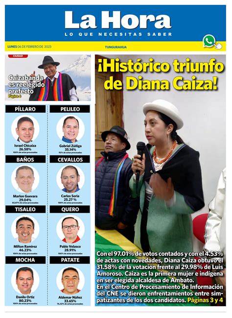 Tungurahua 06 De Febrero 2023 By LA HORA Ecuador Issuu