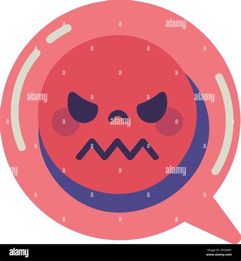 Angry Emoticon Social Media Stock Vector Image Art Alamy