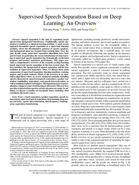 fillable online web cse ohio state supervised speech separation based on deep learning fax email
