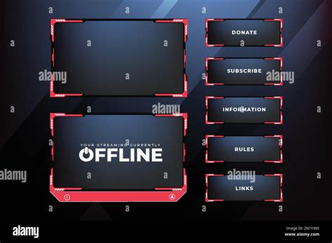 Live Streaming Overlay Design With Abstract Shapes Futuristic Gaming