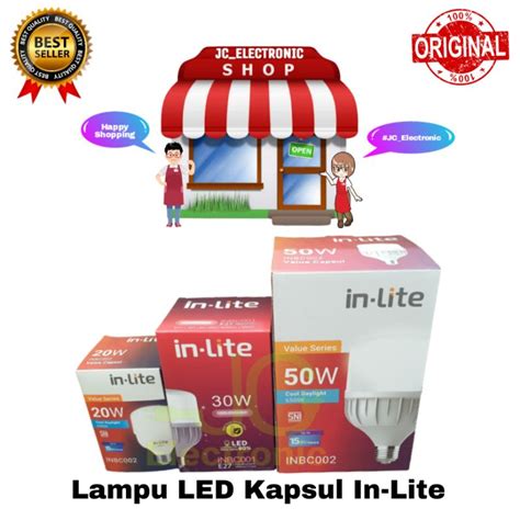 Jual Lampu LED In Lite Kapsul 20w 30w 50w Led Capsule In Lite Bohlam