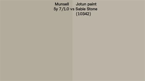 Munsell 5y 7 1 0 Vs Jotun Paint Sable Stone 10342 Side By Side Comparison