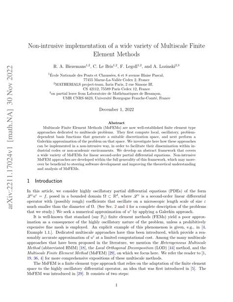 pdf non intrusive implementation of a wide variety of multiscale finite element methods