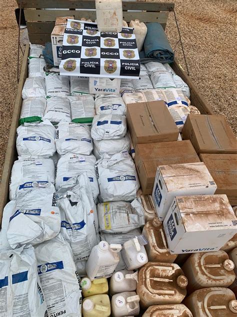Polícia apreende duas toneladas de defensivos agrícolas em fazenda em