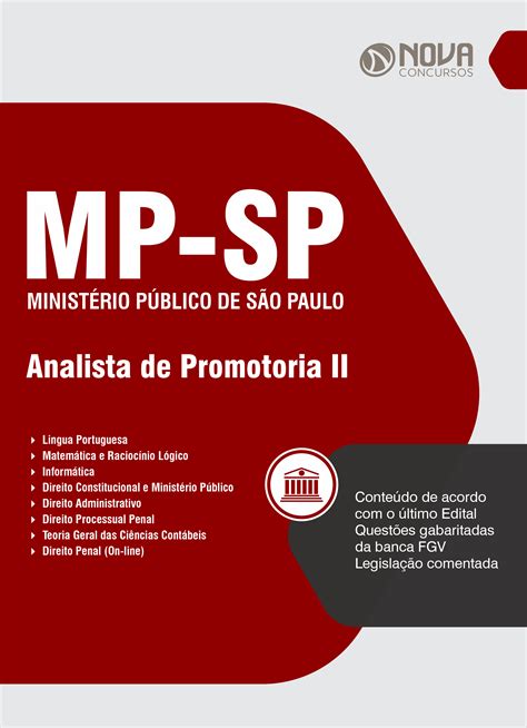 Apostila MP SP Em PDF 2024 Analista De Promotoria II