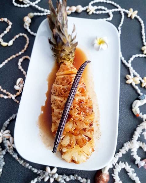 Ananas rôtie au four vanille rhum Chez Cathytutu défis