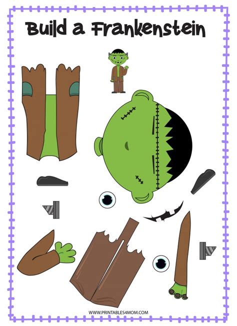 Build A Character Halloween Crafts Printables 4 Mom