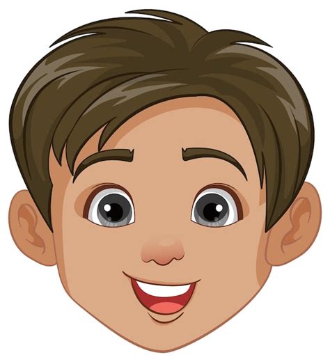 Funny Teasing Cartoon Boy Face Expression Clip Art Vector Clip