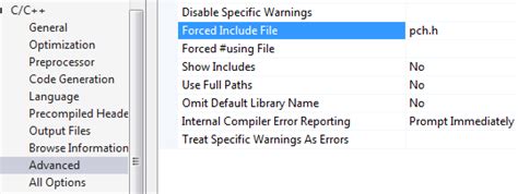 C Sharing Precompiled Headers Between Projects In Visual Studio