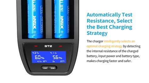 New XTAR ST2 4 1A Discharge 30min Type C Quick Charging Charger For