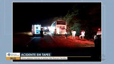 Bom Dia Rio Grande Acidente entre ônibus e caminhão mata uma pessoa