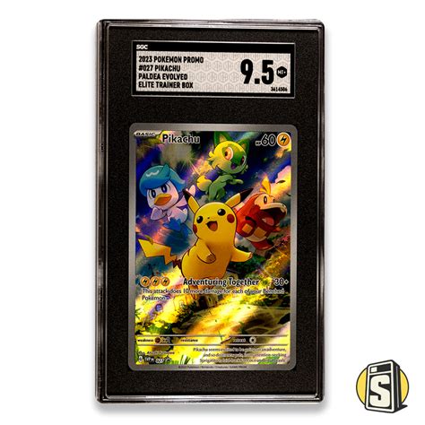 2023 Pokemon Promo 027 Pikachu Paldea Evolved Elite Trainer Box SGC 9 5