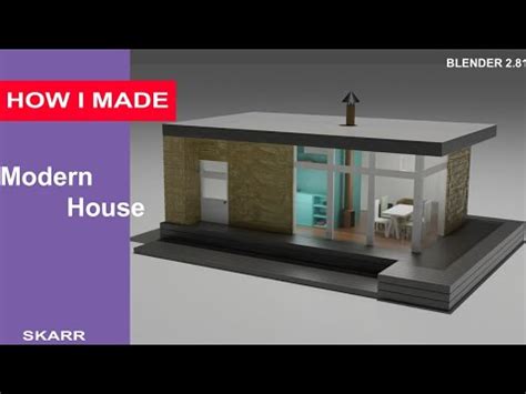 Modern House In Blender 2 81 3D Modeling Timelapse YouTube