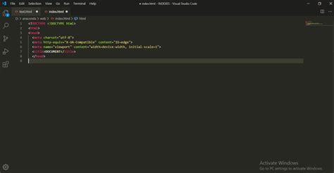 Html The Boilerplate Code Is Not Completing Automatically In VScode