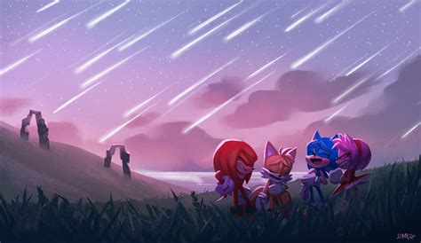 205112 Safe Artist Starrjoy Amy Rose Sonic Knuckles The Echidna