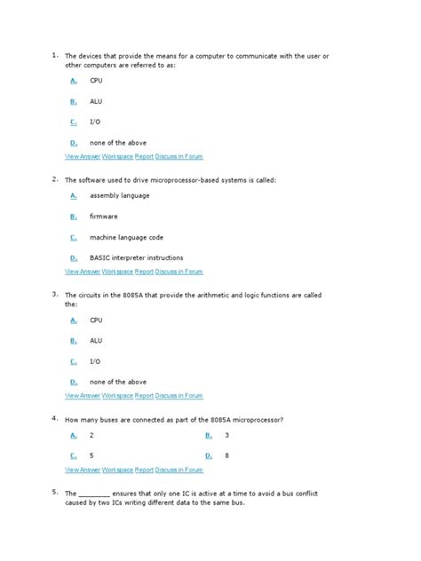 a b c d view answer workspace discuss in forum pdf central processing unit input output